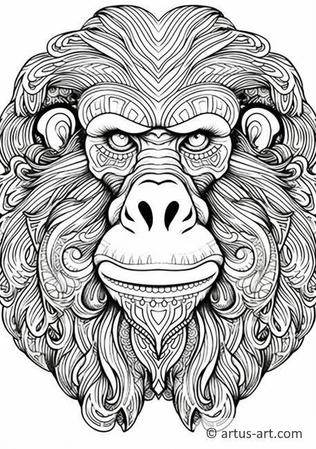 Ape Coloring Page » Free Download » Artus Art