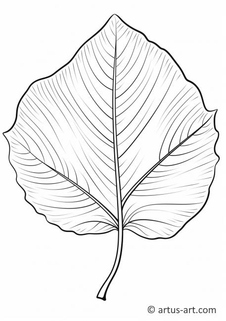 Aspen Leaf Coloring Page » Free Download » Artus Art