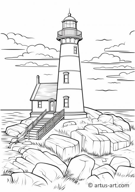 Coastal Lighthouse Coloring Page » Free Download » Artus Art