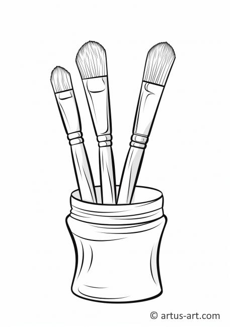 Ausmalbild Orange Farbpinsel » Gratis Ausdrucken & Ausmalen » Artus Art