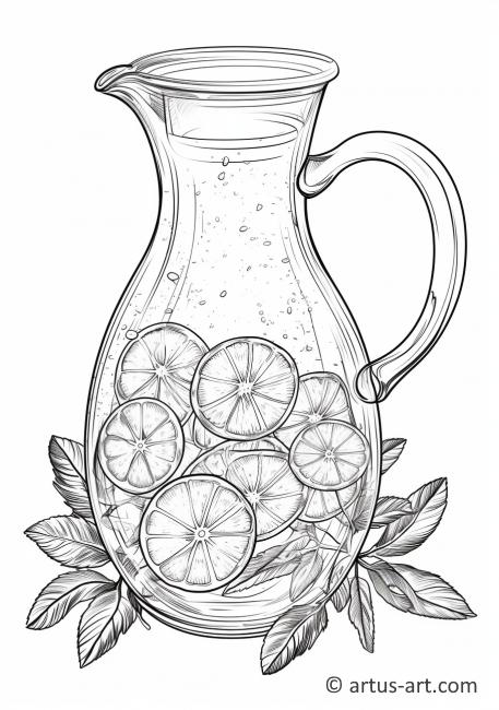 Lemonade Pitcher Coloring Page » Free Download » Artus Art