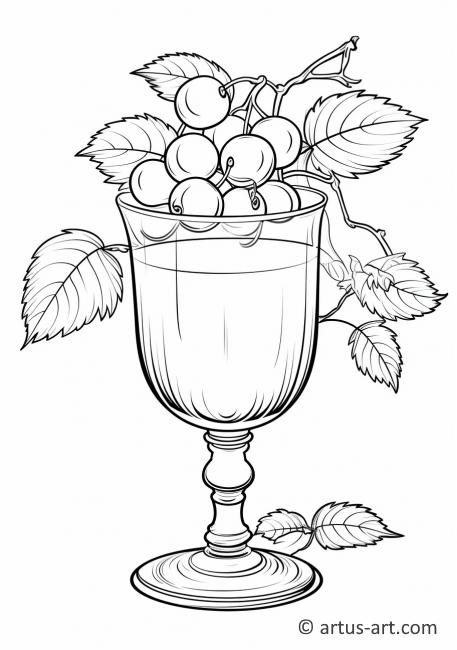 Cranberry Cocktail Glass Coloring Page » Free Download » Artus Art