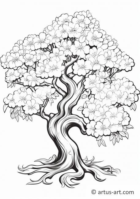Cherry Blossom Tree Coloring Page » Free Download » Artus Art