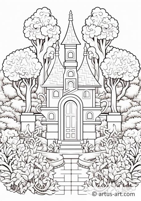 Topiary Garden Coloring Page » Free Download » Artus Art