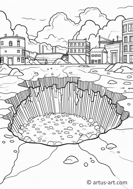 Sinkhole Coloring Page » Free Download » Artus Art