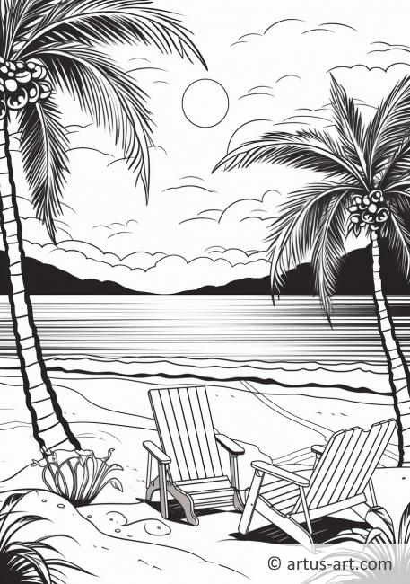 Ausmalbild: Strand bei Mondschein » Gratis Ausdrucken & Ausmalen ...