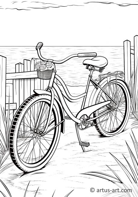 Beach Bike Ride Coloring Page » Free Download » Artus Art