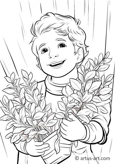 Basil in a Bouquet Garni Coloring Page » Free Download » Artus Art