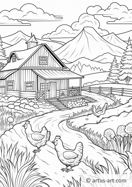 Countryside Farm Coloring Page » Free Download » Artus Art