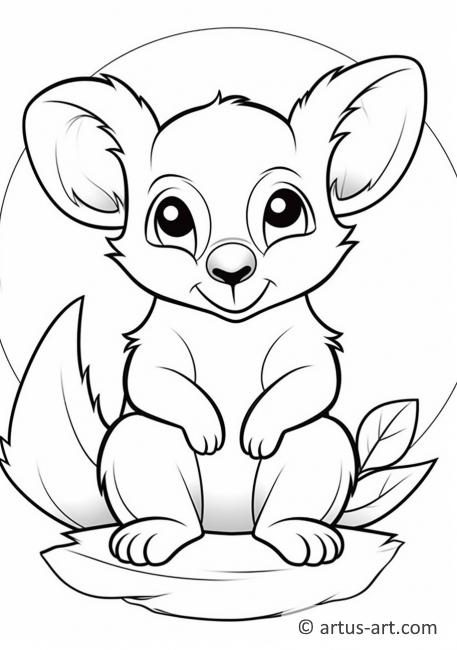 Tree kangaroo Coloring Page For Kids » Free Download » Artus Art