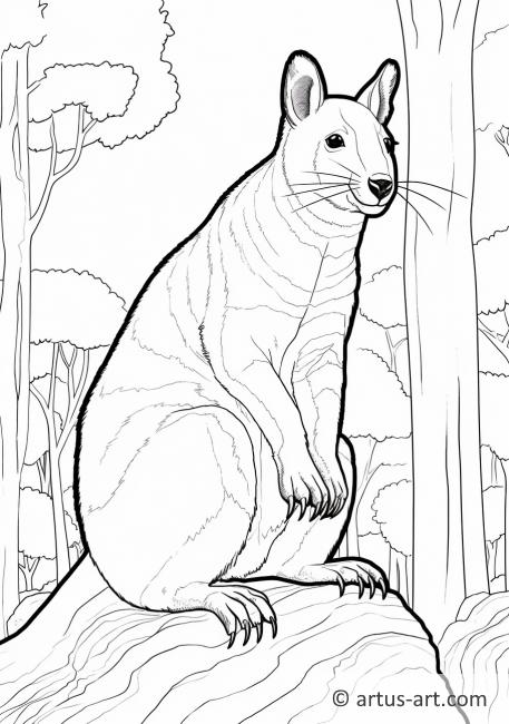 Tree kangaroo Coloring Page » Free Download » Artus Art