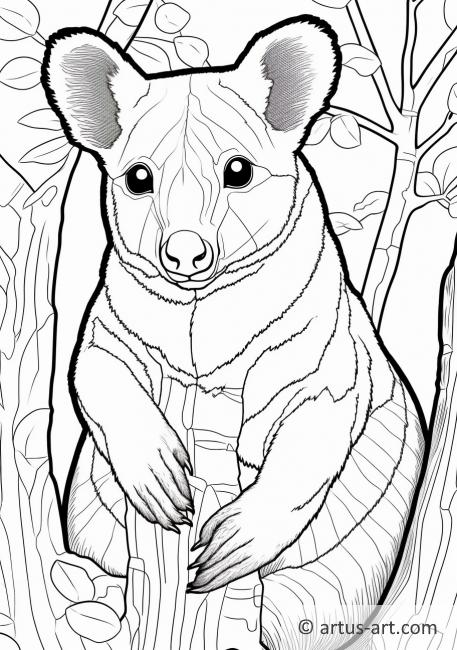 Tree kangaroo Coloring Page » Free Download » Artus Art