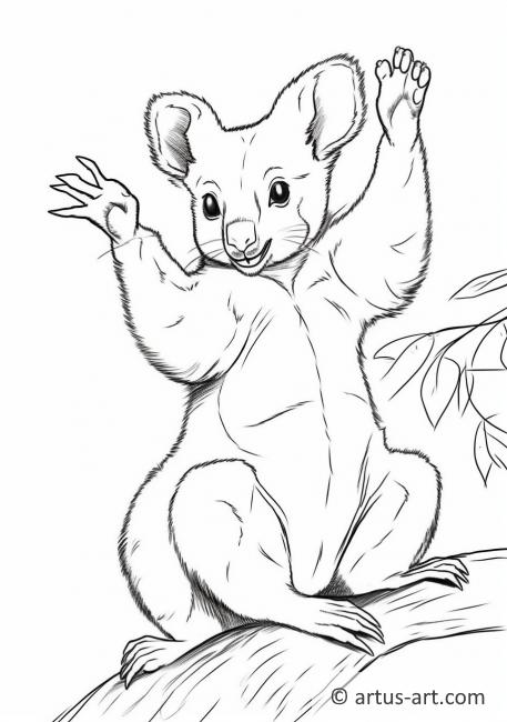 Tree kangaroo Coloring Page » Free Download » Artus Art