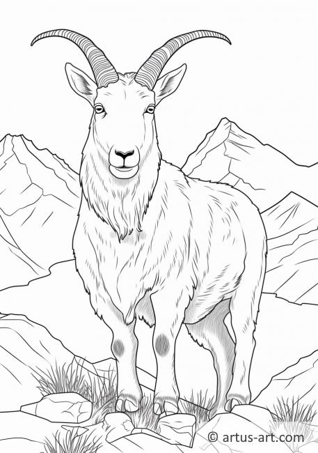 Mountain Goat Coloring Page » Free Download » Artus Art