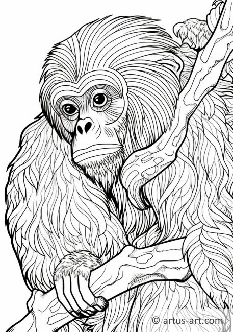 Howler monkey Coloring Page » Free Download » Artus Art