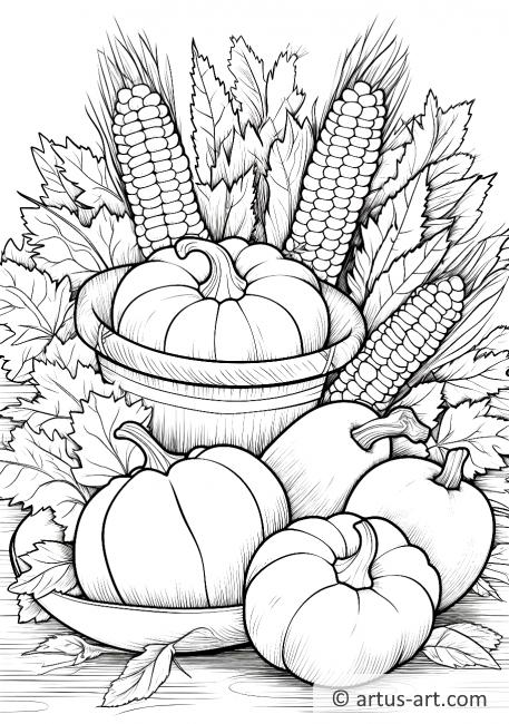Erntedankfest Ausmalbild » Gratis Ausdrucken & Ausmalen » Artus Art