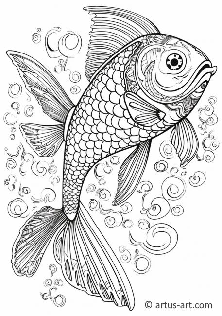 Flying fish Coloring Page » Free Download » Artus Art