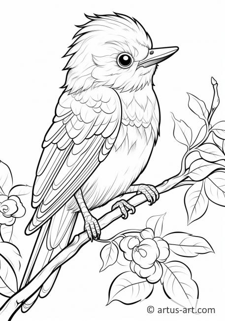 Flycatcher Coloring Page For Kids » Free Download » Artus Art