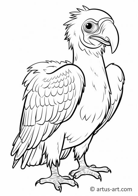 Vulture with Sharp Beak Coloring Page » Free Download » Artus Art