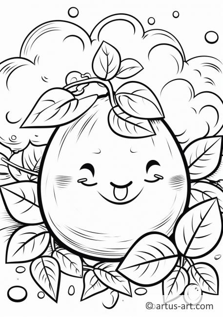 Guava on a Summer Day Coloring Page » Free Download » Artus Art