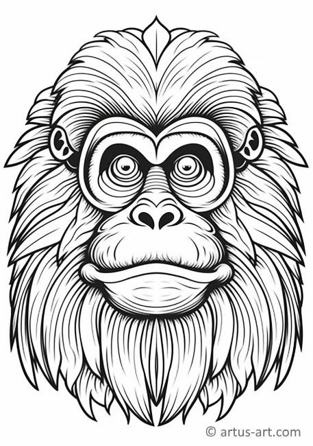 Bald Uakari Coloring Page » Free Download » Artus Art