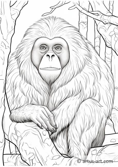 Bald Uakari Coloring Page » Free Download » Artus Art