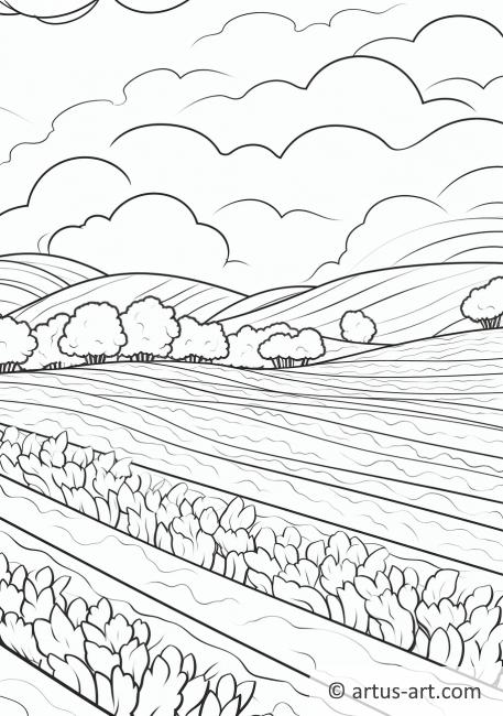 Carrot Field Coloring Page » Free Download » Artus Art