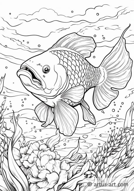 Carp Coloring Page For Kids » Free Download » Artus Art