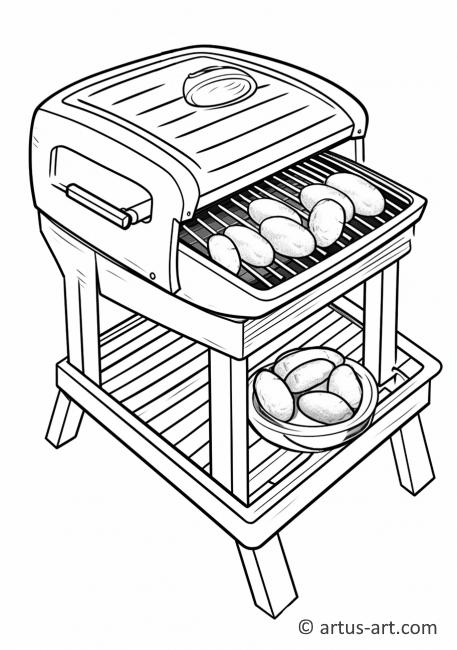 Potato Grill Coloring Page » Free Download » Artus Art