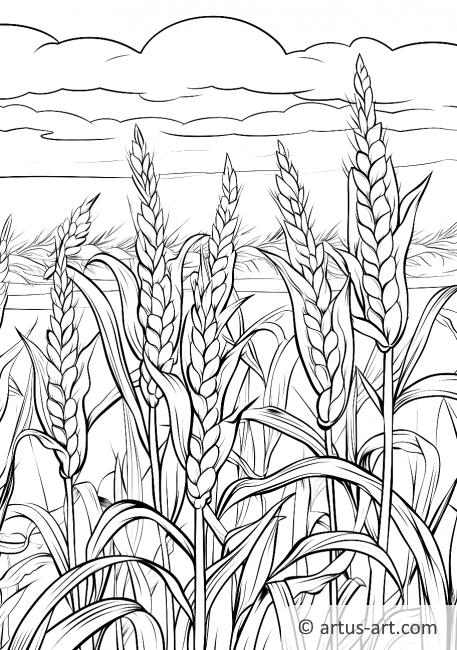 Cornfield Harvest Coloring Page » Free Download » Artus Art