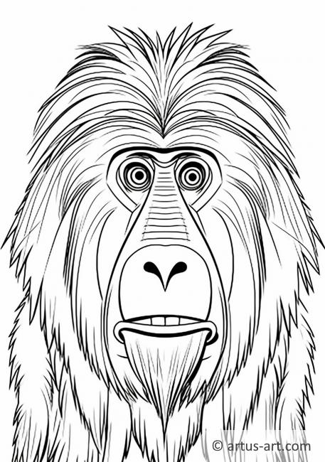 Mandrill Coloring Page For Kids » Free Download » Artus Art