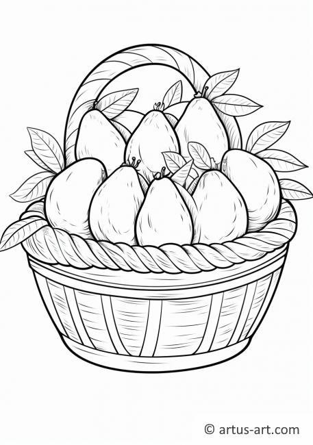 Mango Basket Coloring Page » Free Download » Artus Art