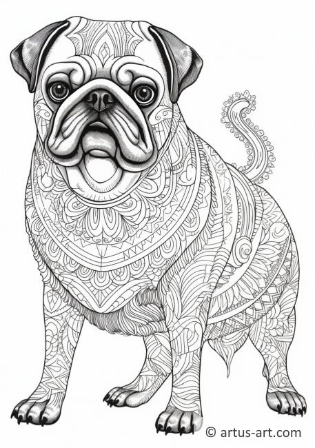 Mops Ausmalbild » Gratis Ausdrucken & Ausmalen » Artus Art