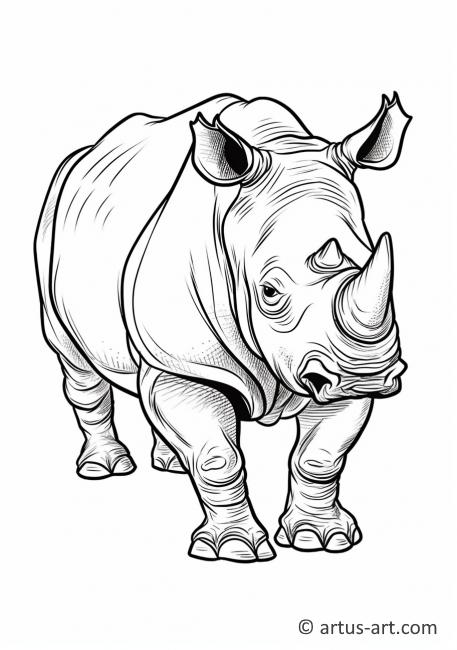 Nashorn Ausmalbild » Gratis Ausdrucken & Ausmalen » Artus Art