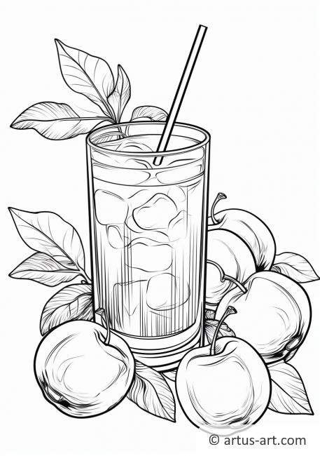 Nectarine Cocktail Coloring Page » Free Download » Artus Art