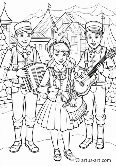Oktoberfest Band Ausmalbild » Gratis Ausdrucken & Ausmalen » Artus Art