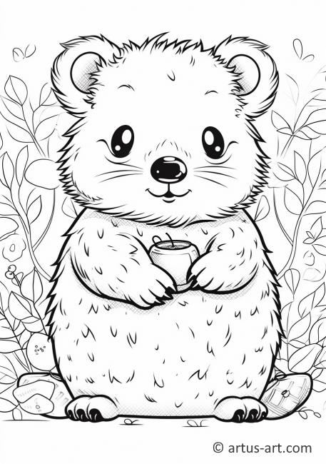Quokka Ausmalbild » Gratis Ausdrucken & Ausmalen » Artus Art