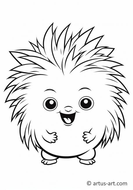 Rambutan Character Coloring Page » Free Download » Artus Art