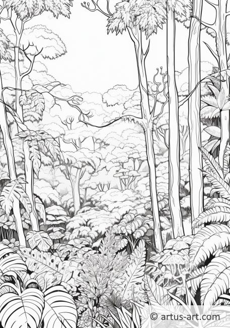 Rainforest Canopy Coloring Page » Free Download » Artus Art