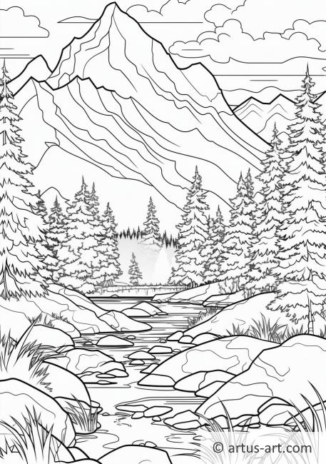 Rocky Mountain Coloring Page » Free Download » Artus Art