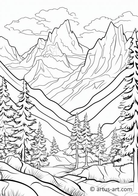 Rocky Mountain Coloring Page » Free Download » Artus Art