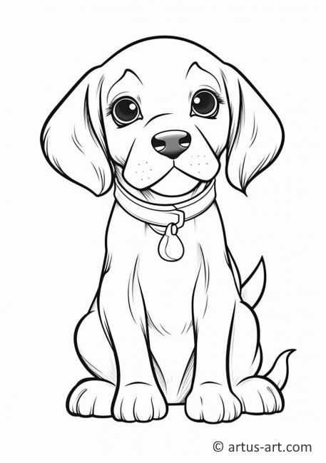 Cute Beagle Coloring Page For Kids » Free Download » Artus Art