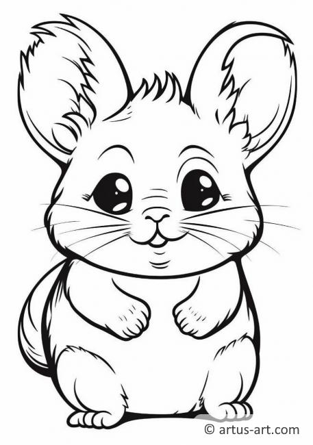 Cute Chinchilla Coloring Page » Free Download » Artus Art