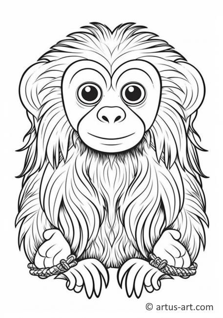 Cute Bald Uakari Coloring Page » Free Download » Artus Art