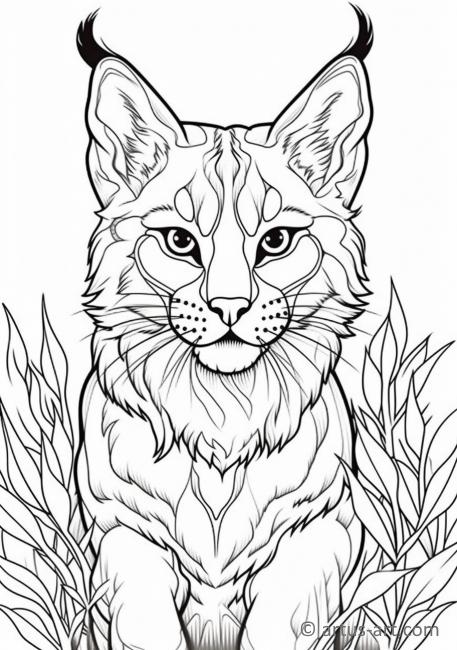 Cute Lynx Coloring Page » Free Download » Artus Art