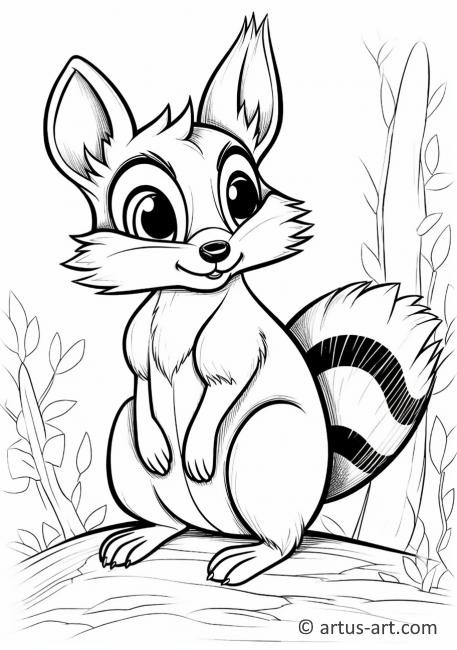 Cute Numbat Coloring Page For Kids » Free Download » Artus Art