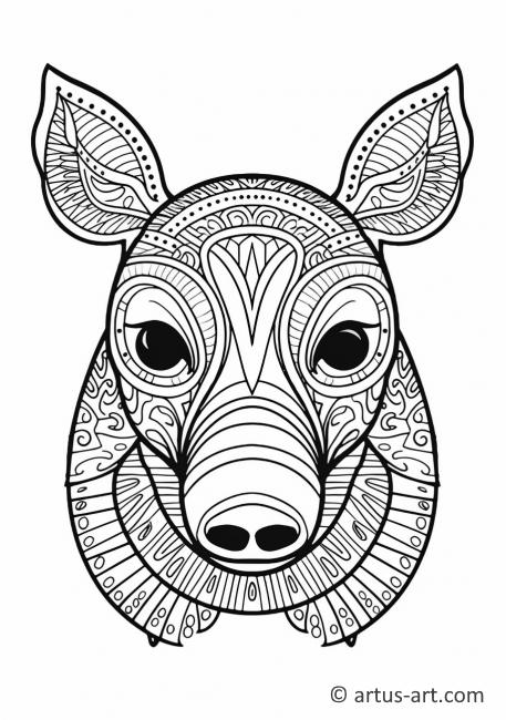 Cute Tapir Coloring Page For Kids » Free Download » Artus Art