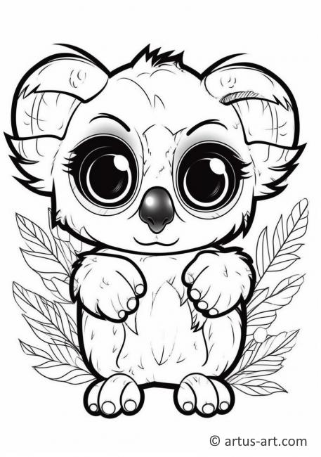 Cute Loris Coloring Page For Kids » Free Download » Artus Art