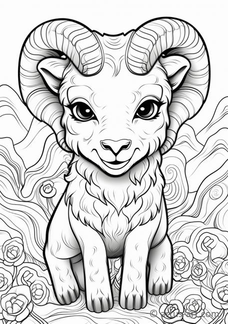 Cute Sheep Coloring Page » Free Download » Artus Art