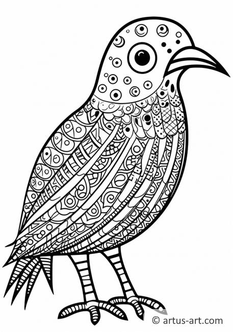 Awesome Bowerbird Coloring Page » Free Download » Artus Art